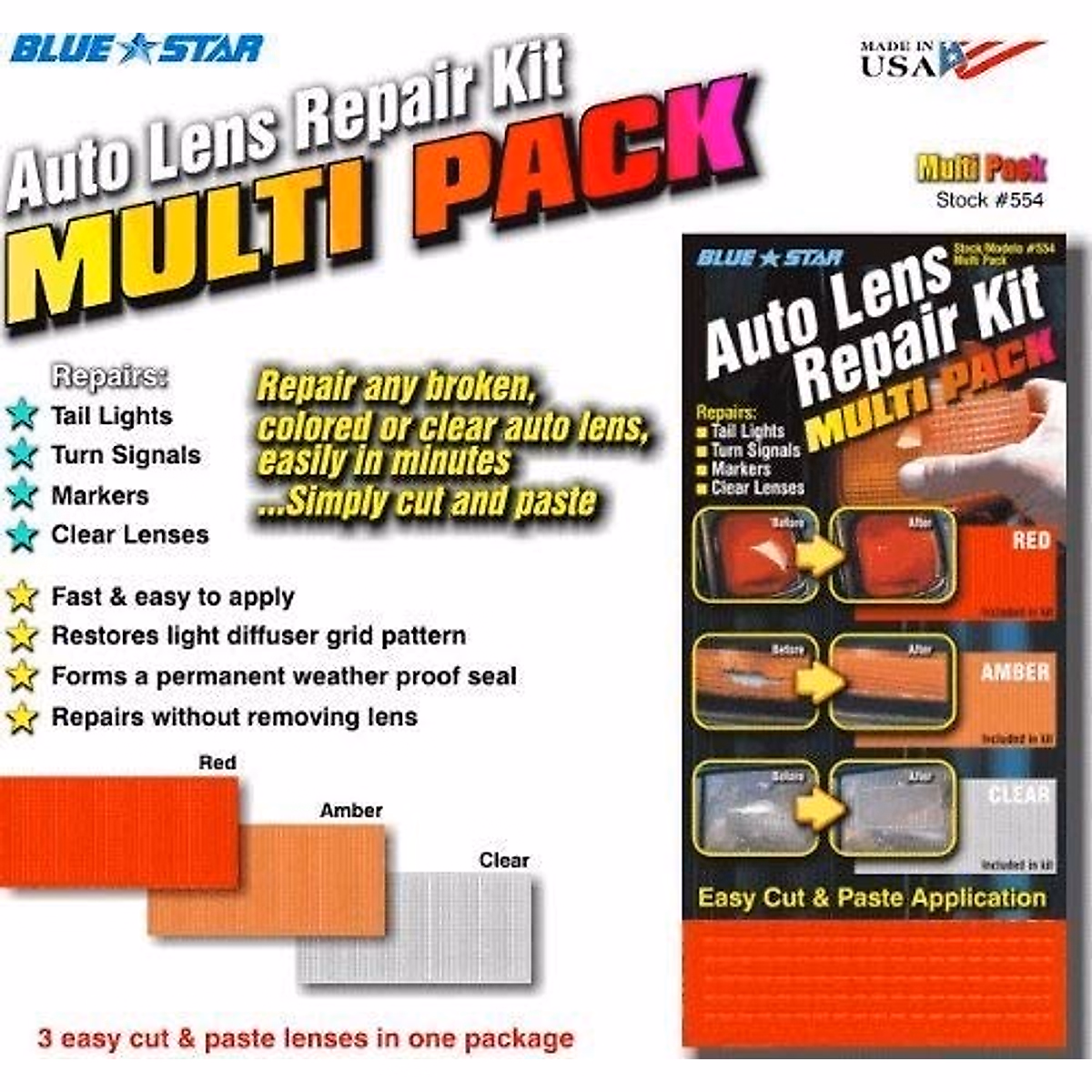 Blue Star Auto Lens Repair Kit Multi-Pack