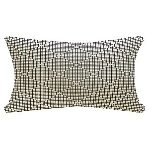 MOYSEEDN Decorative Throw Pillow Cover Farmhouse Away Abstract Black Line Geometric Squares Pattern Composition Copy Creative Elegant Fine Tile Linen Lumbar Pillowcase 12" x 20" for Couch Sofa Bed