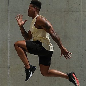 OEBLD Mens Athletic Shorts 2-in-1 Gym Workout Running 7'' Shorts with Towel loop