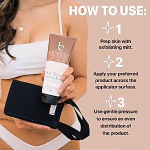 Self Tanner Tanning Mitt Set - Complete Tanning Mitt Kit with Exfoliating Gloves, Body and Face Tanner Mitts for the Perfect Fake Tan - Self Tanning Glove Mitt Applicator