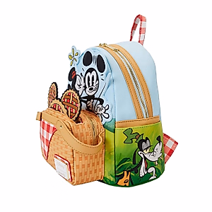 Loungefly Disney Mickey and Friends Picnic Basket Mini Backpack with Coin Bag