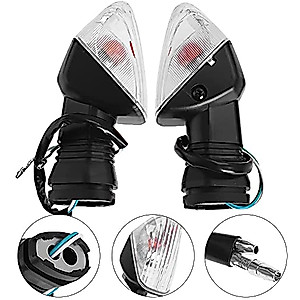 Aynaxcol Motorcycle Front Rear Turn Signal Indicator Lights Replaces for KAWASAKI ZX-6RR KLE500 KLE 650 KLR650 -Clear