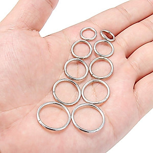 SCERRING 10PCS 14G Stainless Steel Hinged Clicker Segment Septum Nose Lip Ring Hoop Cartilage Tragus Sleeper Earrings Body Piercing Jewelry 8mm 10mm 12mm 14mm 16mm Silver