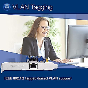 TRENDnet 2.5GBase-T PCIe Network Adapter, TEG-25GECTX, Converts a PCIe 2.0 or Later Slot into a 2.5G Ethernet Port, 802.1Q VLAN Tagging, Standard & Low-Profile Brackets Included, Windows Support