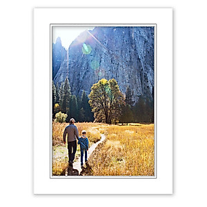 5x7 Mat for 4x6 Photo - Precut White on White Double Mat Picture Matboard for Frames Measuring 5 x 7 Inches - Bevel Cut Matte to Display Art Measuring 4 x 6 Inches - Acid Free ONE MAT
