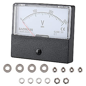 Baomain Dh-670 DC 300v Volt Analog Panel Mount Meter Voltmeter