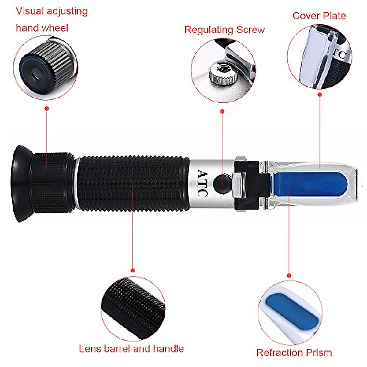 【The Best Deal】OriGlam 4-in-1 Car Adblue Urea Refractometer Battery Fluid Ethylene Propylene Glycol ATC