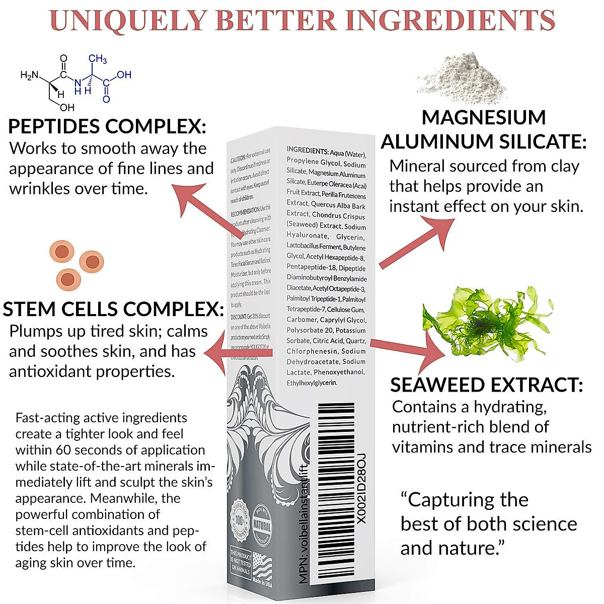 VOIBELLA BEAUTY Instant Eye Lift Combo - Reduce the Appearance of Wrinkles, Eye Bags, Make Eyes Look Younger In Minutes - Advanced Eye Rejuvenation for Men and Women