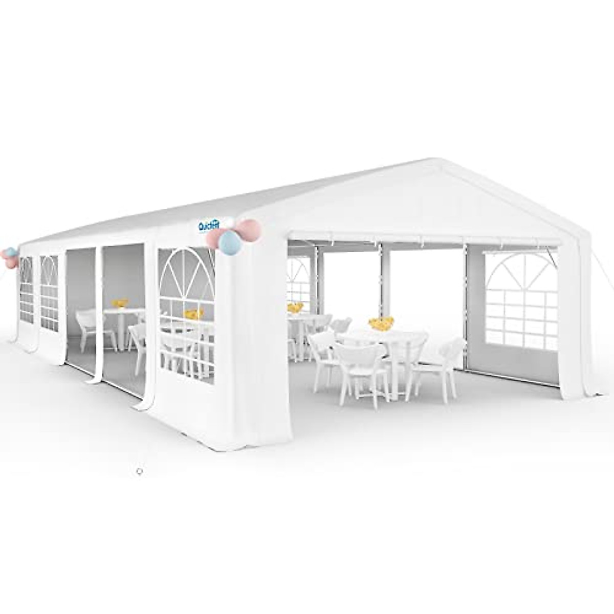 Quictent 20' X 32' /6M X 10M Galvanized Heavy Duty Party Tent Wedding Canopy Gazebo Carport Shelter with Carry Bags
