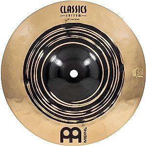 Meinl Cymbals Classics Custom Dual 10" Splash Cymbal for Drum Set, Dark/Brilliant — Made in Germany — B12 Bronze, 2-Year Warranty, (CC10DUS)