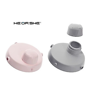 HE OR SHE- Ultra Wide Neck Baby Bottle BPA-Free Transition Cap - fits 5oz and 8oz HE OR SHE Baby Bottles - for Babies 12+ Months (Grey)