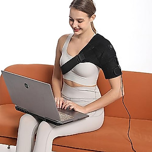 Shoulder Heating Pad,Jade Heated Shoulder Wrap for Rotator Cuff Pain 3 Adjustable Heat