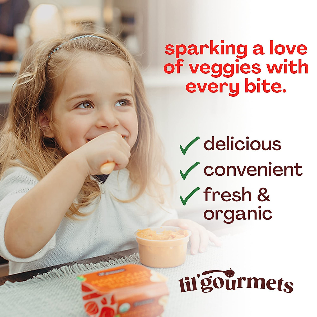 lil’gourmets Organic & Fresh Veggie-Rich Baby Food, Clean Label Project Purity Award Winner, For 6+ Months, 3.5oz Cups (Variety Pack of 18))