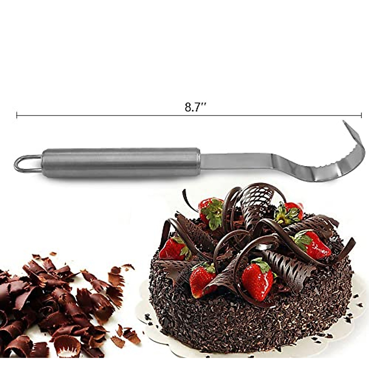 Daycount Chocolate Cheese Butter Shaver, Slicer Hook Shape Cake Decorations Graters Shavings Knife, Planer Baking Utensils
