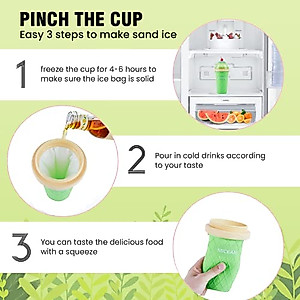 Slushy cup Slushie Maker Cup,Frozen Magic Slushy Cup - Create Delicious Slushies Anywhere with This Fun and Cool Slushie Maker Cup! Includes Lids and Straws . Perfect for TikTok Trends and Cool Gadgets Fans -New Pink