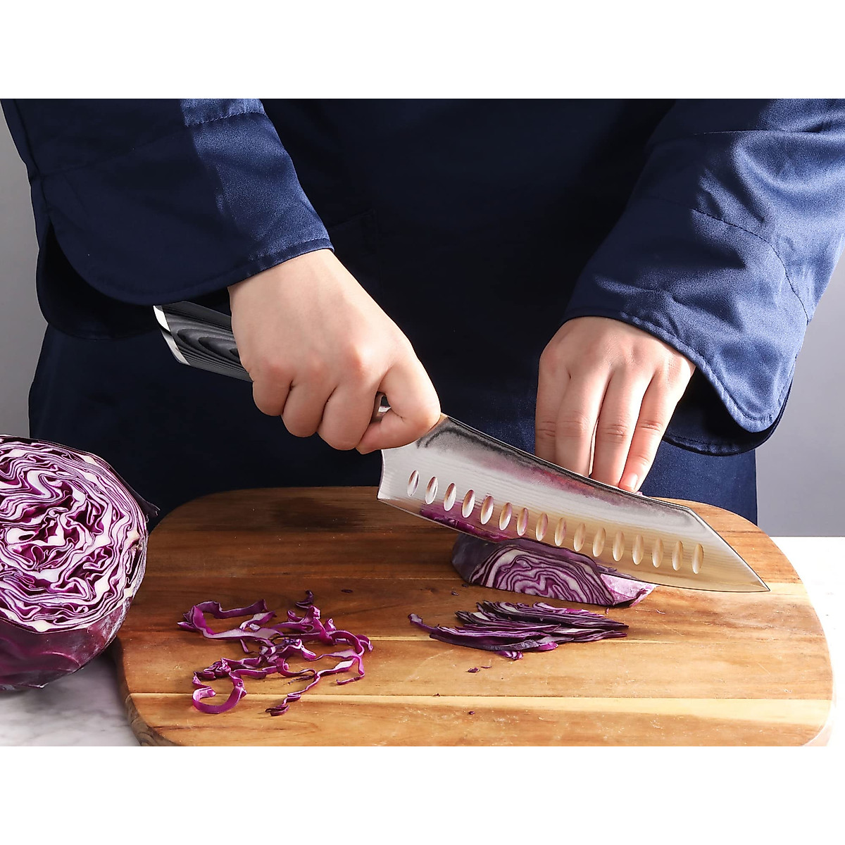 Cangshan NAKA Series X-7 Steel Forged Rocking Chef's Knife with Sheath (8-Inch)