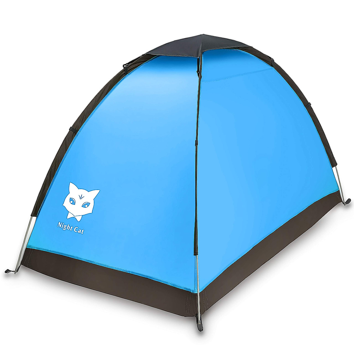 Night Cat Backpacking Tent for One 1 to 2 Persons Lightweight Waterproof Camping Hiking Tent for Adults Kids Scouts Easy Setup Single Layer 2.2x1.2m