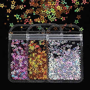 Stars Crystal Sequins Epoxy Resin Mold Filler Holographic Nail Sequins Glitter Flakes for Nail Art Decorations