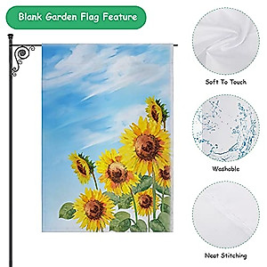 6Pcs Blank Garden Flags, Anglecai 18×12 Inch Polyester Blank Garden Flag for Sublimation Blank Garden Flags for Heat Transfer Vinyl DIY Lawn Garden Flags for Embroidery Yard Home Holiday Decoration