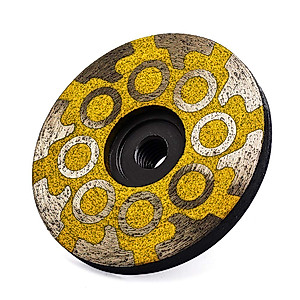 YIJING 4" Diamond Cup Wheel Resin Diamond Grinding Wheel Medium Grit with Thread 5/8“-11 for Grinding Stone Concrete and Tiles…