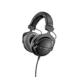 beyerdynamic DT 770 PRO 80 Ohm Over-Ear Studio Headphones in Gray. Enclosed design, wired for professional recording and monitoring