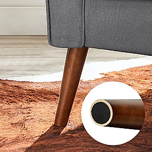 VASAGLE Accent Chair with Upholstered Cushion, Solid Wood Legs, for Living, Dining Room, Office, 31.5 x 31.5 x 30.7 Inches, Gray