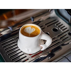 YINHEMEOW Fat Belly Mug 10 OZ Cute Ceramic Mug Original Handmade Coffee Mug With Hand Handle