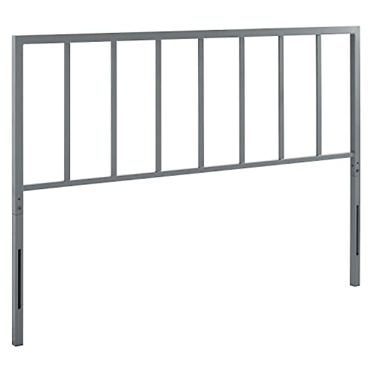 Modway Tatum Modern Farmhouse Metal Queen Headboard in Gray