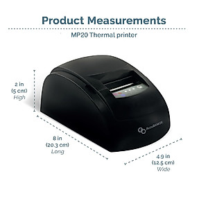 AccuBANKER MP20-58 Thermal Printer for AB5800 Bill Counter - Prints Reports of Verified Bills, Quick and Easy to Use, Compact Design, Quick Printing Speed, Low Noise Level (AB5800 Compatibility)