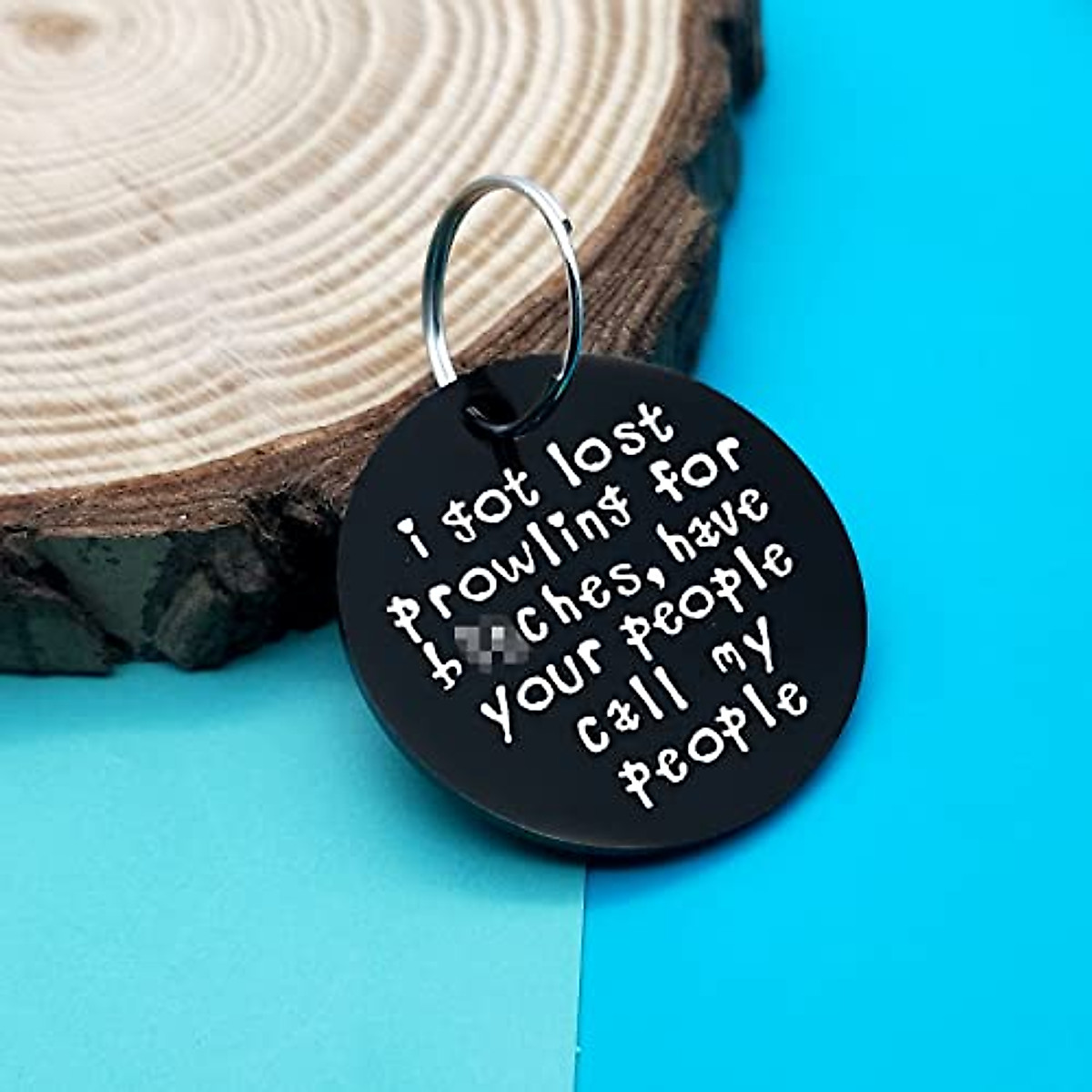 Funny Pet Tag, Funny Dog Tag, Dog Collar Tag, Dog Cat Pet ID Tag Stainless Steel Pet Tags, I Got Lost Prowling for Have Your People Call My People Puppy ID Tag for Dog Cats Owner or Dog Lover