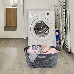 Tstorage 42 L Plastic Laundry Basket, Plastic Dirty Clothes Hampers, 4 Packs