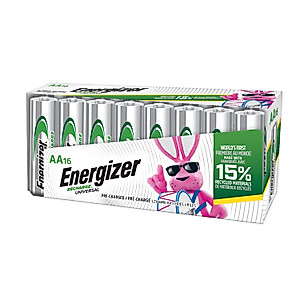 Energizer Rechargeable AA Batteries, Recharge Universal Double A Battery Pre-Charged, 16 Count & Rechargeable AAA Batteries, Recharge Universal Triple A Battery Pre-Charged, 8 Count