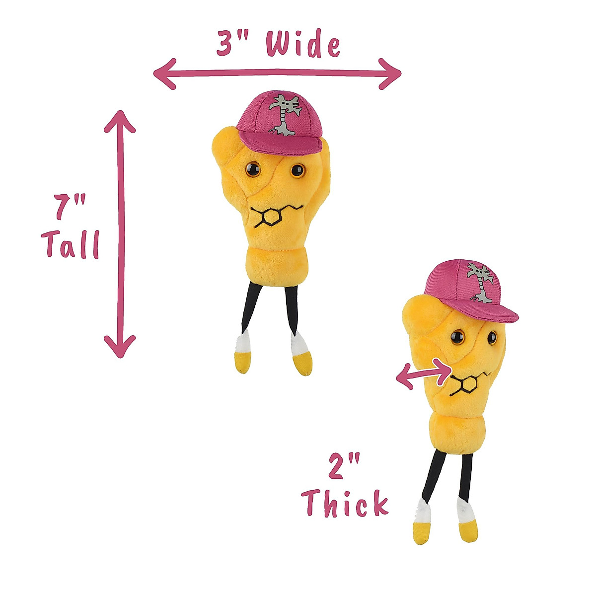 GIANTmicrobes Dopamine Plush, Neuroscience Gifts, Brain Gifts, Neurology Gifts, Psychology Gifts, Brain Surgery Recovery Gifts, Psychologist Gifts, Mental Health Gifts