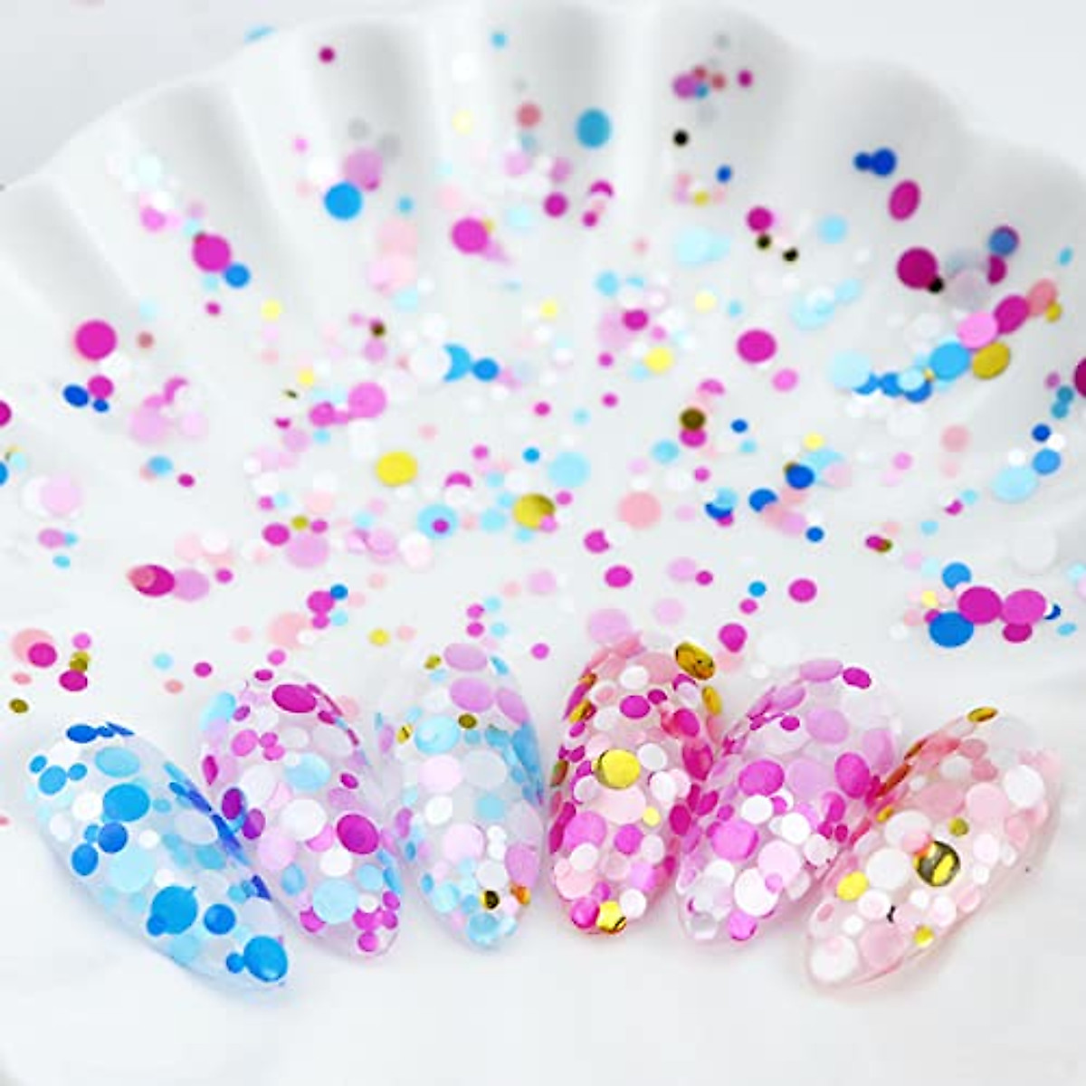 Round Glitter Resin Fillings Flakes Sequins Epoxy Resin Mold Filler for DIY Jewelry Making Nail Art Decor