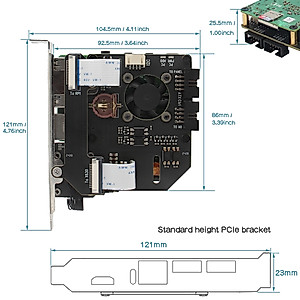 Geekworm KVM-A8 PCIe Version for Raspberry Pi 4 Model B KVM Over IP Support KVM V3 PoE ATX HDMI CSI (Not Include Raspberry Pi)