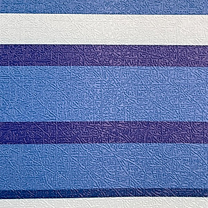 Yifely Mediterranean Blue Stripes Shelf Liner Removable Dresser Drawer Sticker Self-Adhesive Furniture Paper 17.7 Inch by 9.8 Feet