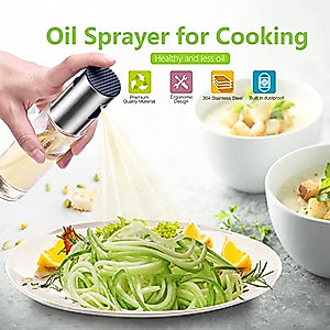ELIRIVAWET Oil Sprayer for Cooking, Olive Oil Sprayer Mister, Oil Dispenser, 100ml Olive Oil Spray Bottle, Oil Spritzer for Salad, BBQ, Kitchen Baking, Roasting, Air Fryer