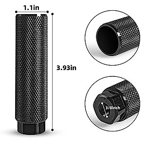 Bike Pegs, Aluminum Anti-Skid Bmx Bicycle Foot Pegs for Mountain Bike Cycling, Stunt Pegs Fit 3/8 inch Axles (Black)