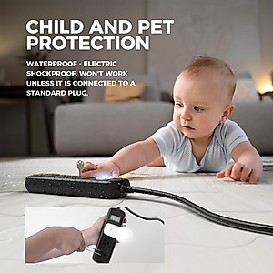 Outdoor Power Strip Weatherproof, 16AWG/6 FT Waterproof Extension Cord, IPX6 Small Surge Protector with 3 Wide Spaced Outlets, 1875W Overload Protection, Outlet Extender for Kitchen Bathroom Patio