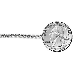 Savlano 925 Sterling Silver 4mm Solid Italian Rope Diamond Cut Twist Link Chain Necklace with Gift Box for Men & Women - Made in Italy