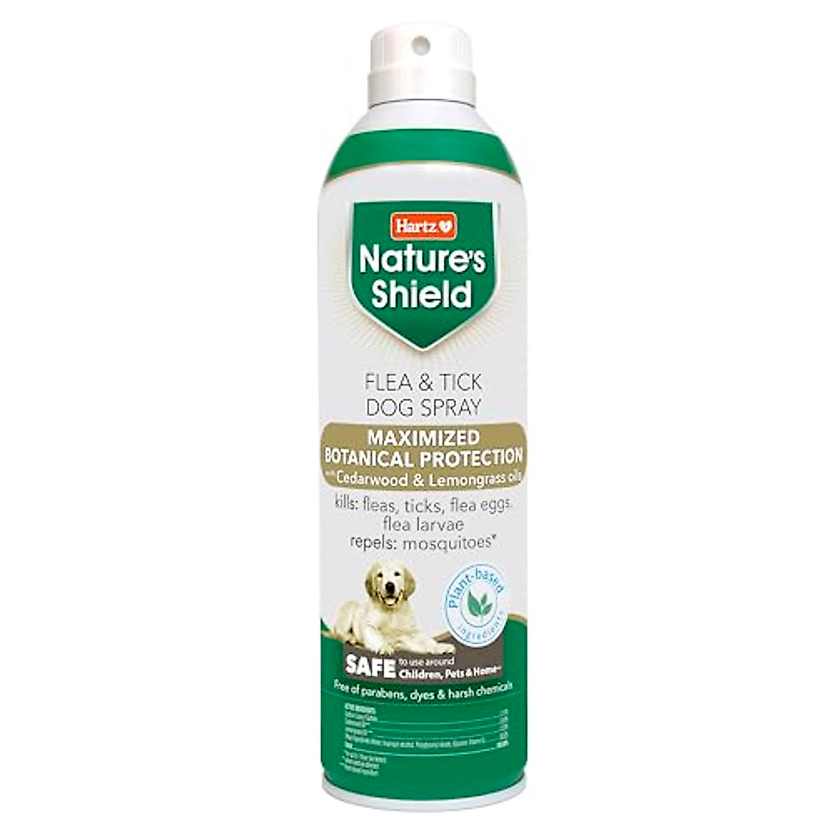 Hartz Nature’s Shield Flea & Tick Spray Treatment for Dogs, Natural and Effective Flea & Tick Prevention and Protection for Dogs with Cedarwood and Lemongrass Oil, 14 Ounces