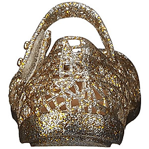 Mini Melissa Campana Zig Zag VI SP BB Mary Jane Shoe (Toddler), Mixed Golden Glitter, 8 M US Toddler