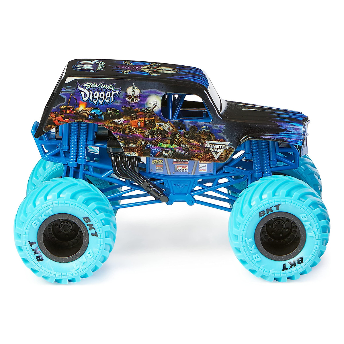 Monster Jam, Official Son-uva Digger Monster Truck, Collector Die-Cast Vehicle, 1:24 Scale, Kids Toys for Boys Ages 3 and up