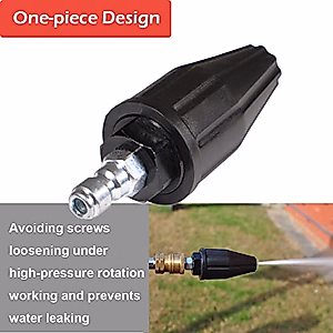 YAMATIC Pressure Washer Tips Turbo Nozzle, 360° Rotating Spray Turbo 3000 PSI Max 3500 PSI with 1/4 inch Quick Connector for Cleaning Brick, Concrete, and Vinyl Surfaces(4.0 GPM)