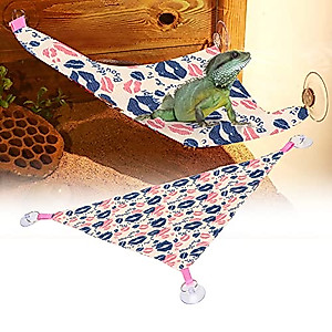 Hanging Reptile Hammock, 2pcs Reptile Hammock for Geckos (Lip Size M)