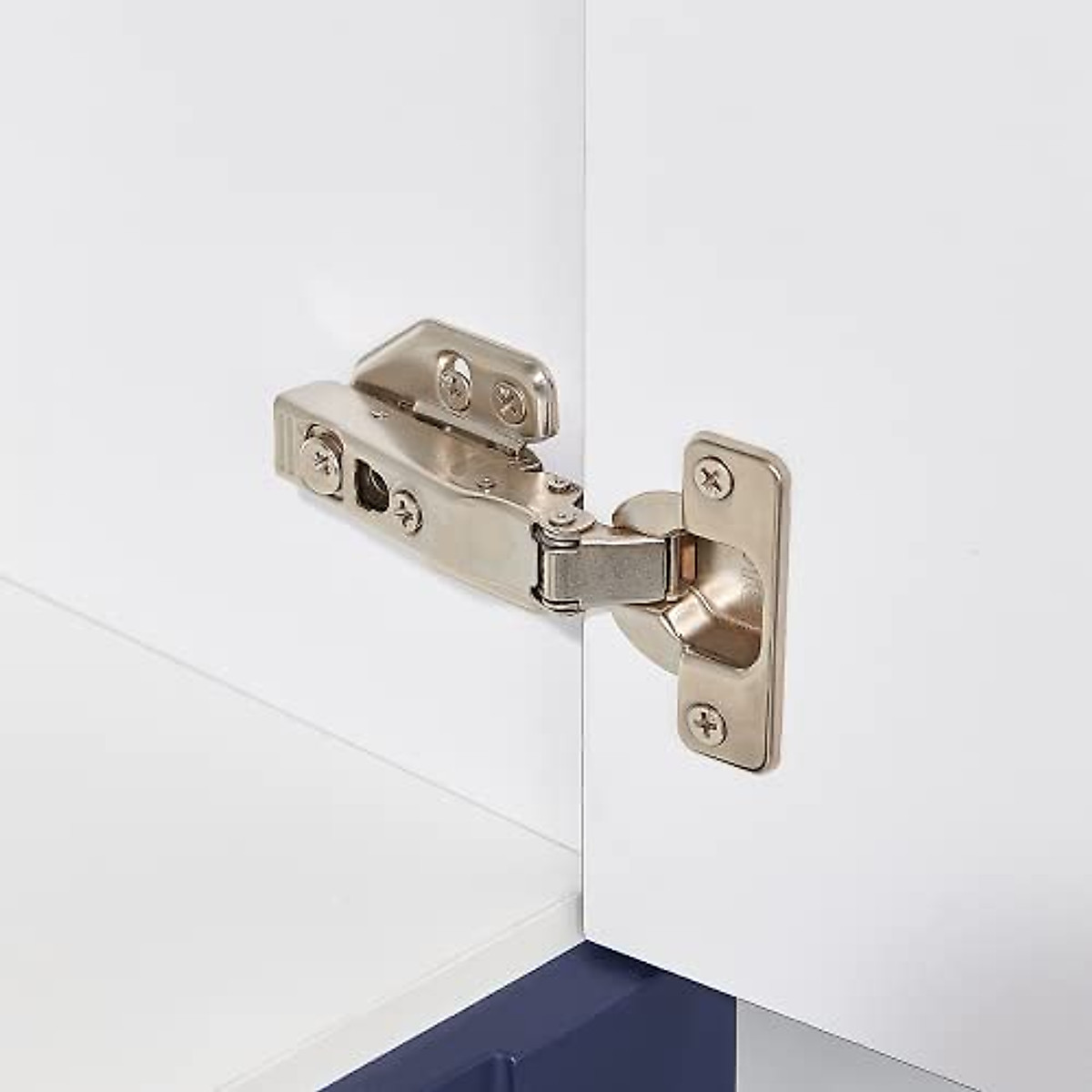 18 Inch Modern Bathroom Vanity with Sink, Blue Bath Vanity Combo, Bath Vanity with Ceramic Sink Single Bathroom Vanity Cabinet for Small Space, Bathroom Vanity Set,1 Door 1 Drawer