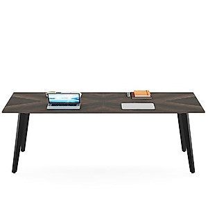 LITTLE TREE 6FT Conference Table, 70.2”W X 30.9”D Rectangular Meeting Room Table Seminar Table,Brwon