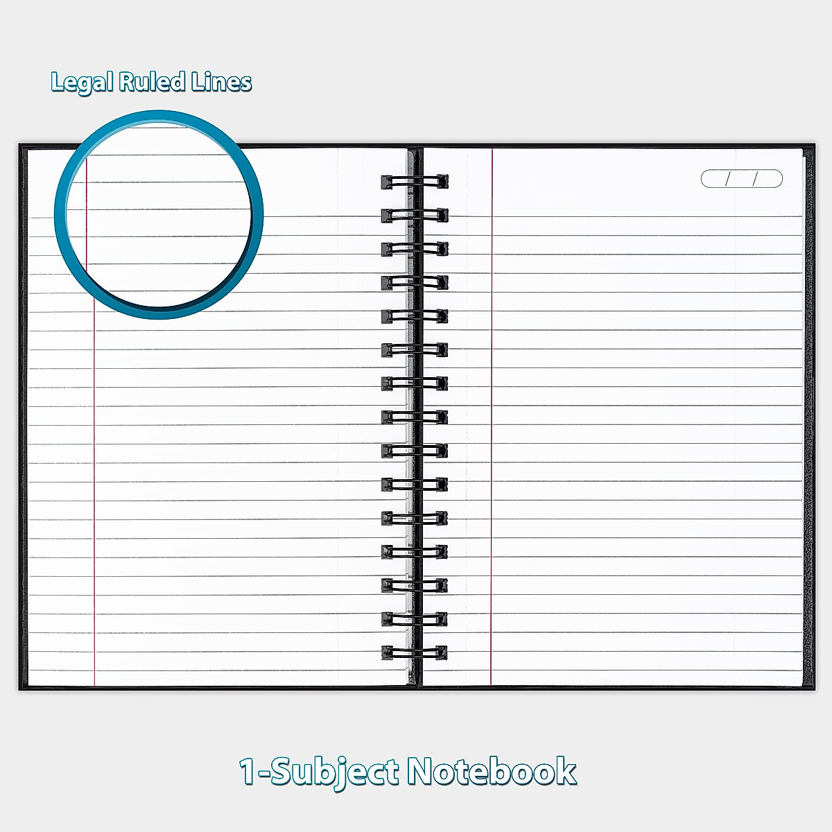 Cambridge Limited Notebook - 6 Pack of Hardcover Spiral Notebook for Business - Legal Ruled Lines - 5" X 8" Page Size - 96 Sheets for Women & Men