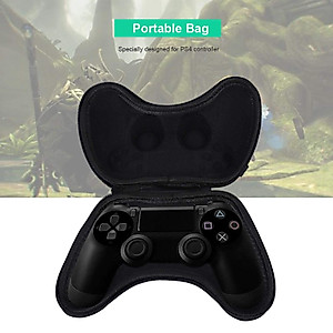 Kuuleyn PS4 Controller Travel Bag, Gaming Console Bag, PS4 Gamepad Storage Case, Shockproof Travel Bag Portable Storage Case Fit for Playstation 4 PS4 Controller Gamepad Black