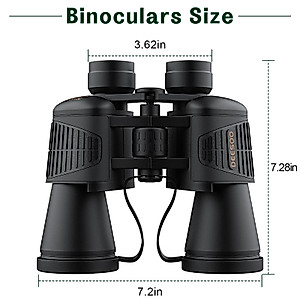 Binoculars for Adults High Powered - 20x52 HD Large View with Clear Low Light - Professional Binoculars for Bird Watching Hunting Stargazing Football Travel Cruise Outdoor Sports with Carrying Bag